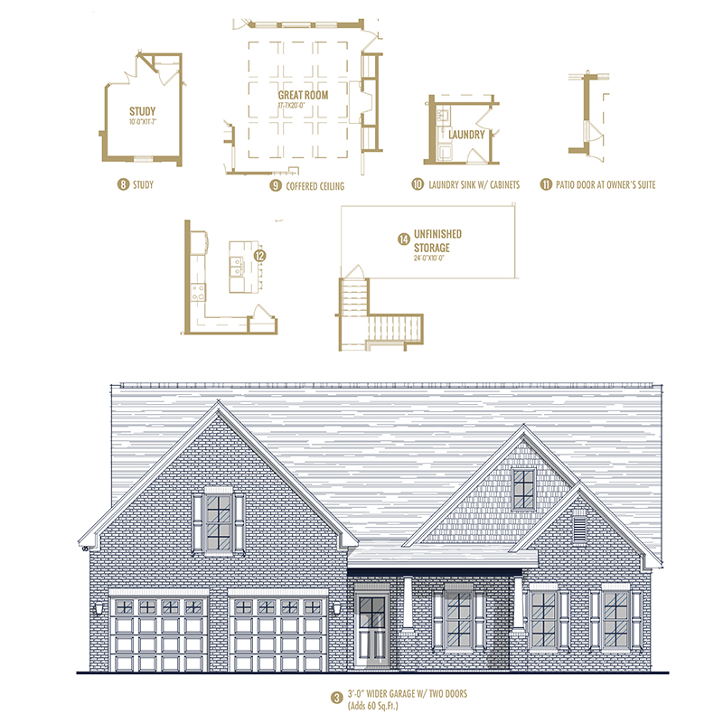 Penny Traditional a 3 bedroom 3 bath home in Forest Park at Meadowlands ...